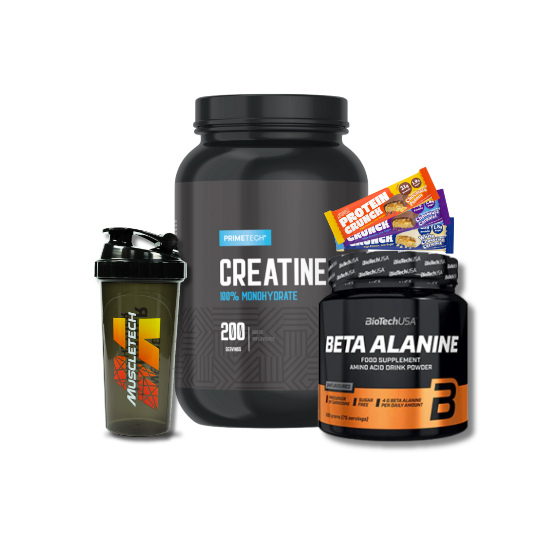 CREATINA MONOHIDRATO 1000 GR "PRIMETECH" + BETA ALANINA 300 GR "BT" + – PRIMESUPLES